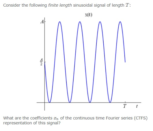 Consider The Following Finite Length Sinusoidal