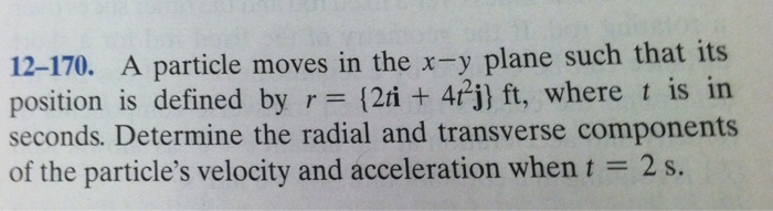 Solved A particle moves in the x-y plane such that its | Chegg.com