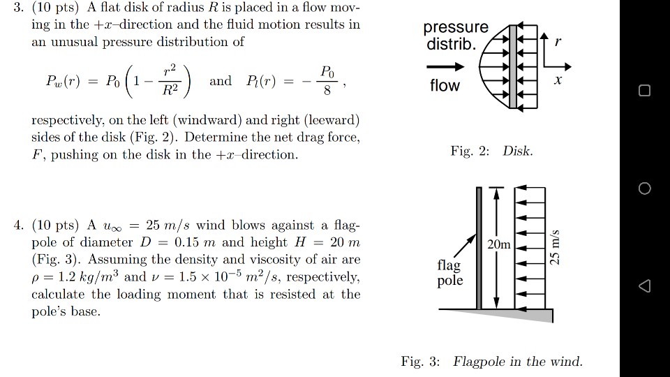 Solved 3. (10 pts) A flat disk of radius R is placed in a | Chegg.com