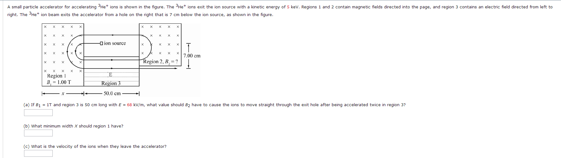 Solved A small particle accelerator for accelerating 3He+ | Chegg.com