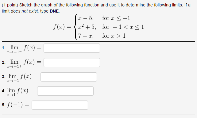 Solved Sketch The Graph Of The Following Function And Use It 