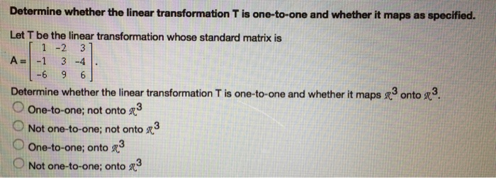 Solved Determine Whether The Linear Transformation T Is