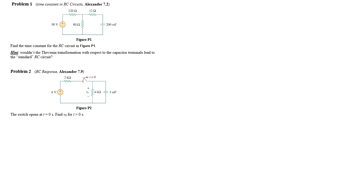 Solved Time Constant In Rl Circuits Alexander 7 14 Find