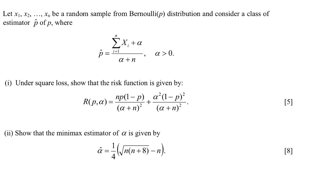 Let xi, x2, ..., xn be a random sample from | Chegg.com
