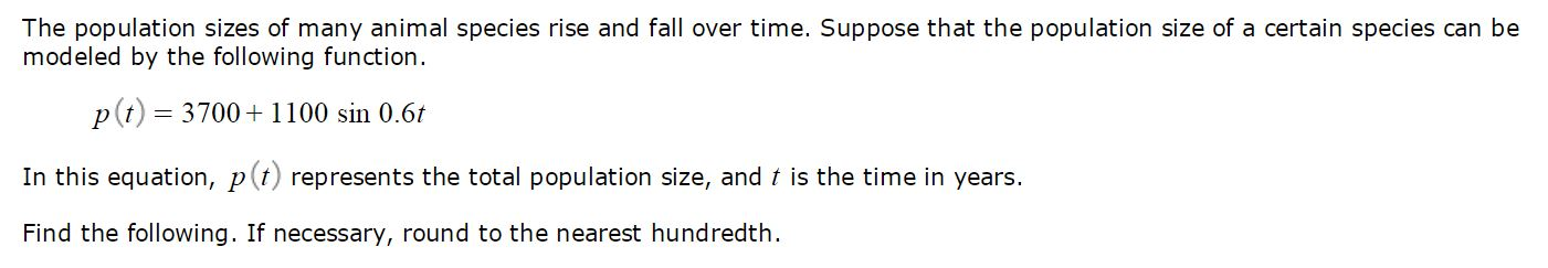 Solved The population sizes of many animal species rise and | Chegg.com