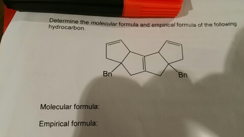 Solved Determine the molecular formula and empirical formula | Chegg.com