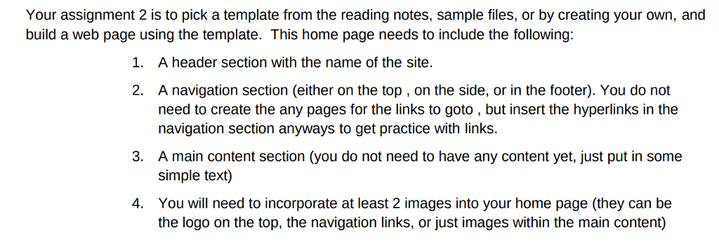 Solved Your assignment 2 is to pick a template from the | Chegg.com