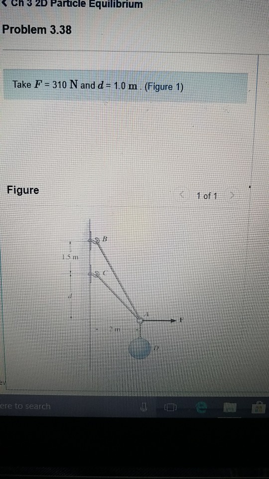 Solved Ch 3 2D Particle Equilibrium Problem 3.38 Take F-310 | Chegg.com