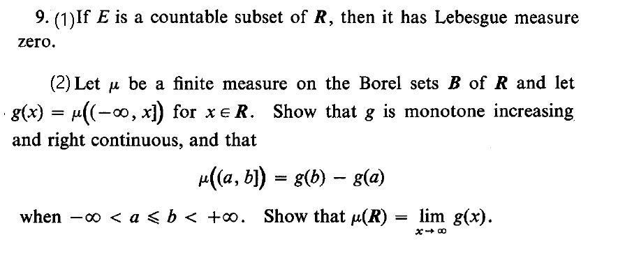 Solved If E is a countable subset of R, then it has Lebesgue | Chegg.com