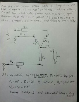 Solved Analyze the circuit using node or loop analysis and | Chegg.com