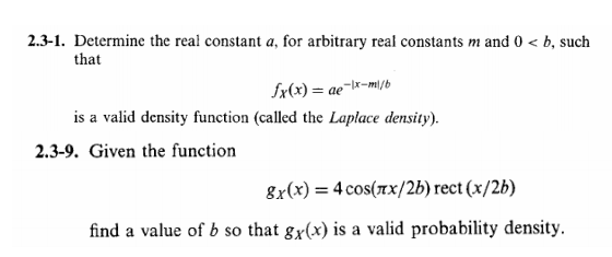 Solved Determine the real constant a for arbitrary real | Chegg.com
