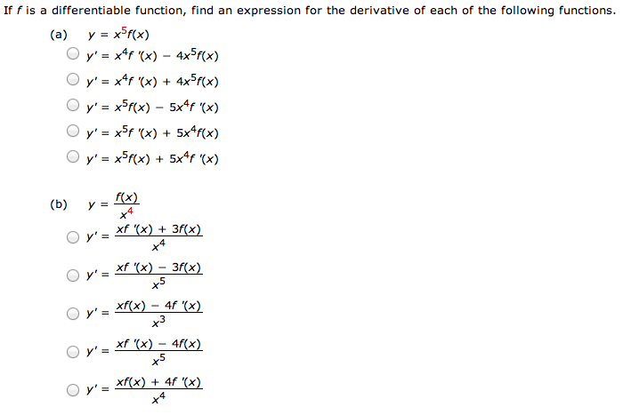 Solved If f is a differentiable function, find an expression | Chegg.com