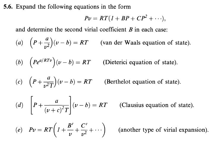 Solved 5.6. Expand the following equations in the form Pv | Chegg.com