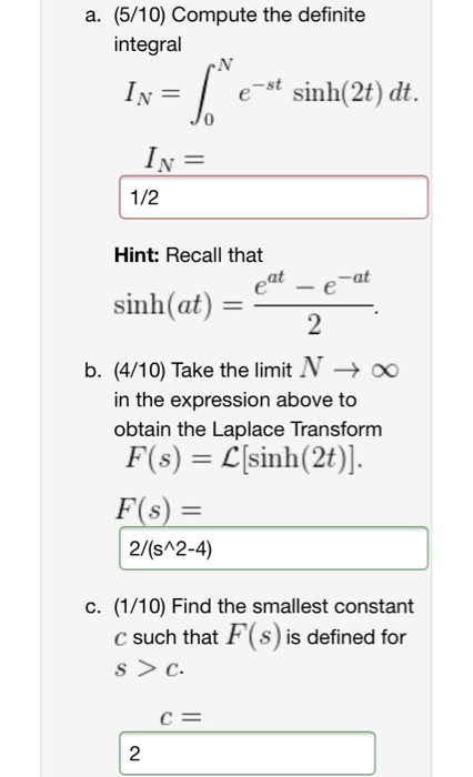Solved Compute the definite integral I_n = integral^n_0 e^st | Chegg.com