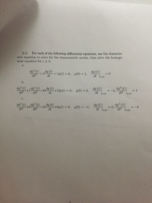 Solved: For Each Of The Following Differential Equations, ... | Chegg.com