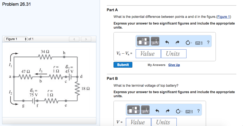Solved What is the potential difference between points a | Chegg.com