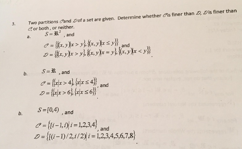 Solved Two partitions C and D of a set are given. Determine | Chegg.com