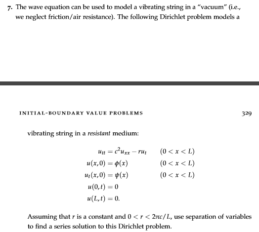 Solved The wave equation can be used to model a vibrating | Chegg.com