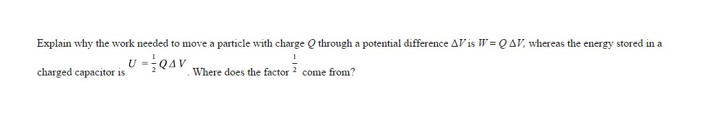 Solved Explain why the work needed to move a particle with | Chegg.com
