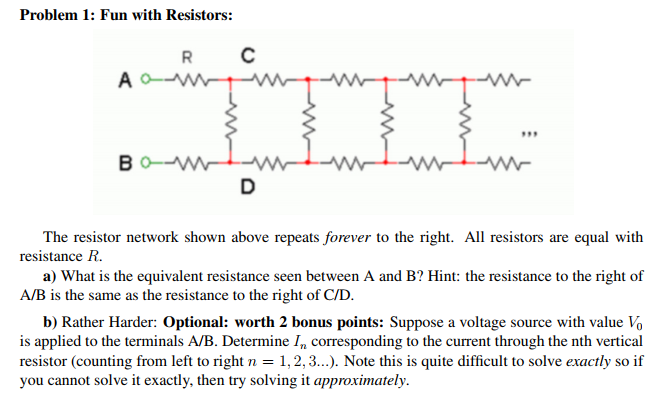 Solved Problem 1: Fun with Resistors: 0- The resistor | Chegg.com