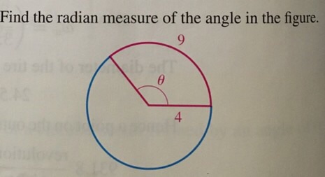 Solved Find the radian measure of the angle in the figure. | Chegg.com