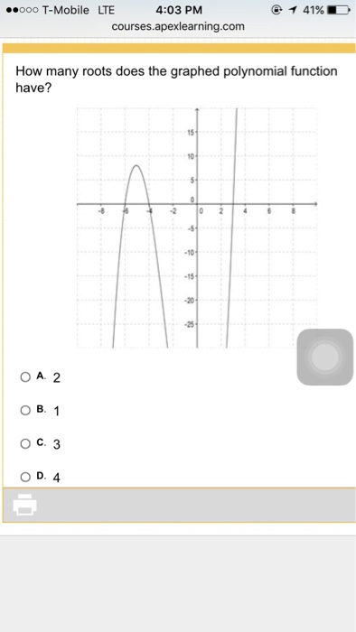 Solved ooo T-Mobile LTE 4:03 PM @イ41%. | Chegg.com