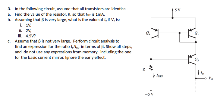 Solved 3. In the following circuit, assume that all | Chegg.com