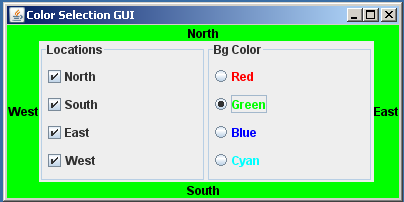 Solved First, create a GUI that will change colors based | Chegg.com