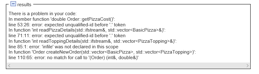 Solved results- There is a problem in your code In member | Chegg.com