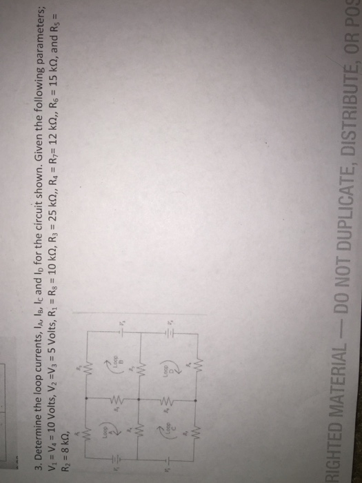 Solved 3. Determine the loop currents, IA, IB, IC and ID | Chegg.com