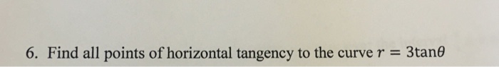 Solved Find all points of horizontal tangency to the curve r | Chegg.com