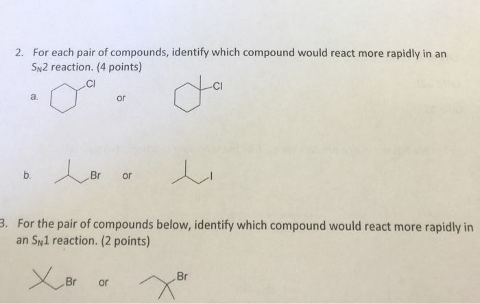 Solved For each pair of compounds, identify which compound | Chegg.com