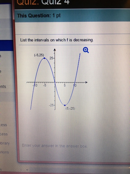 Solved List the intervals on which f is decreasing. | Chegg.com