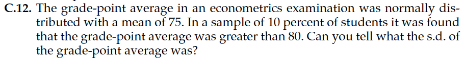 Solved The grade-point average in an econometrics | Chegg.com