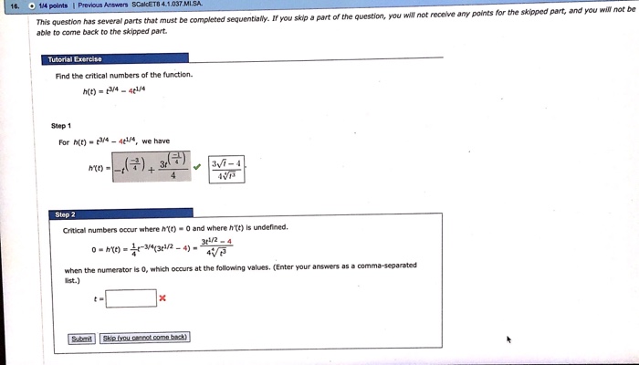 Solved 16. O 14 points | Previous Answers SCalcET8 4.1.037 | Chegg.com Solved 16. O 14 points | Previous Answers SCalcET8 4.1.037 | Chegg.com