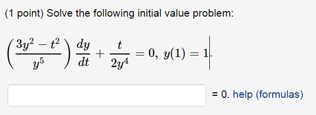 Solved Solve the following initial value problem: (3y^2 - | Chegg.com