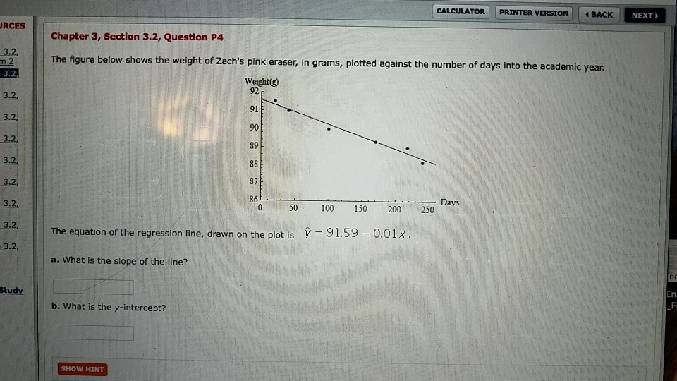 Solved CALCULATOR-PRINTER VERSION | BACK NEXT RCES Chapter | Chegg.com