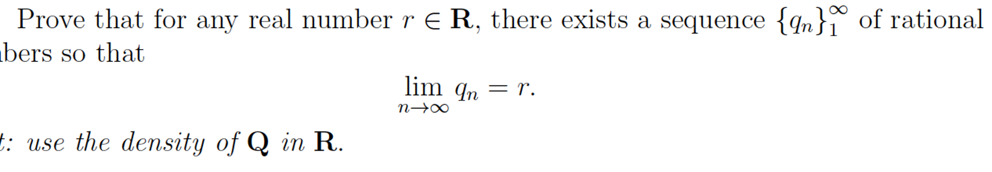 Solved Prove that for any real number r belongs to R. there | Chegg.com