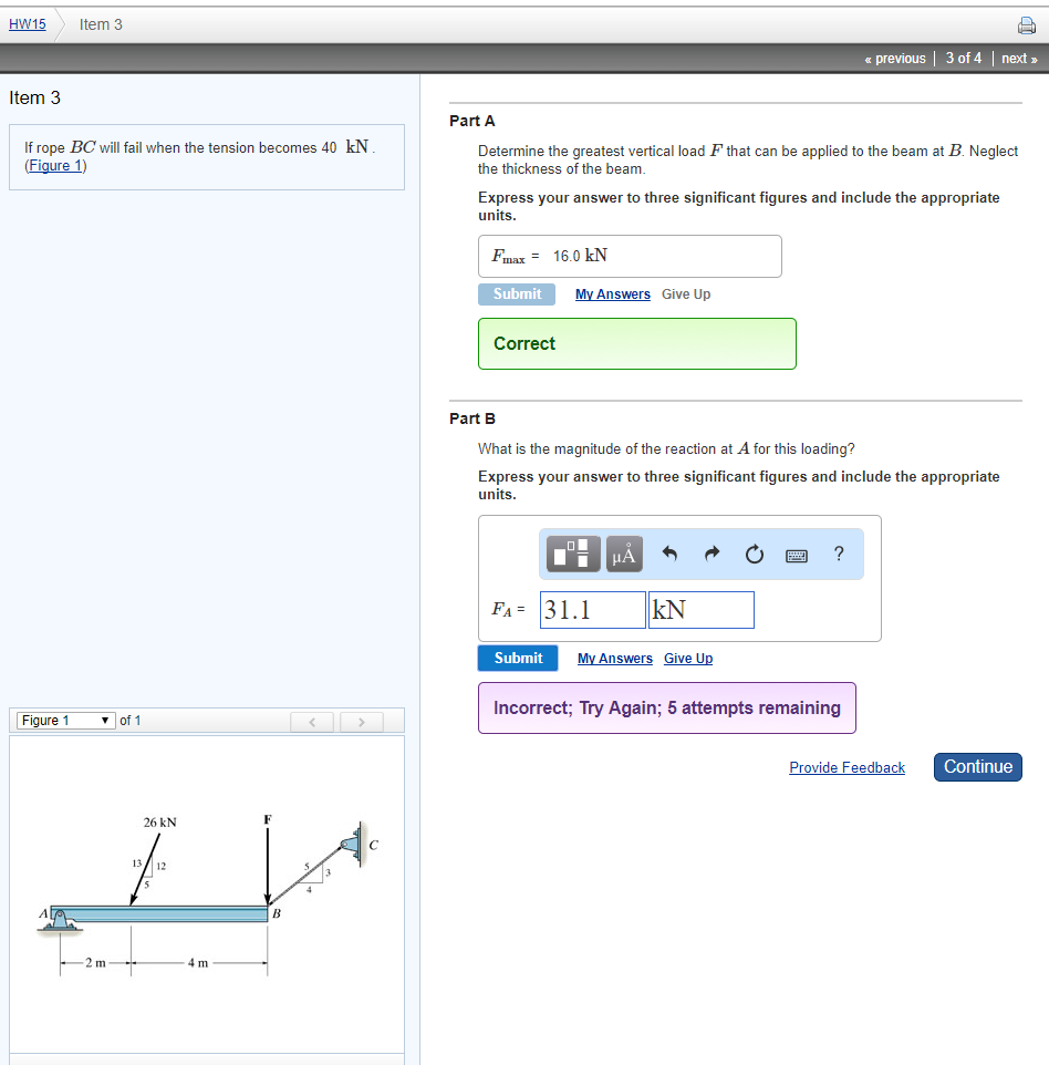 Solved HW15 Item 3 previous | 3 of4 | next Item 3 Part A If | Chegg.com