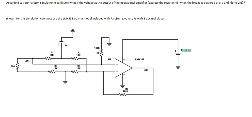 Solved According to your PartSim simulation (see figure) | Chegg.com