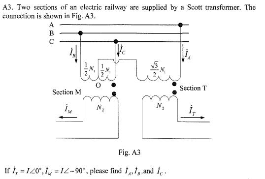 Solved A3. Two sections of an electric railway are supplied | Chegg.com