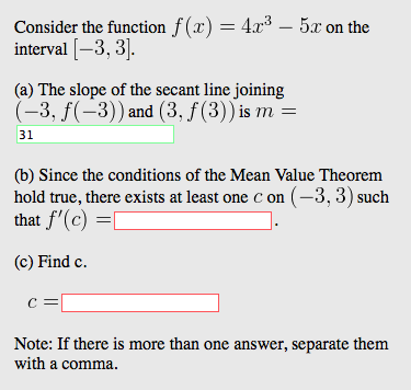 Solved Consider the function f(x)=4x3 -5x on the interval | Chegg.com