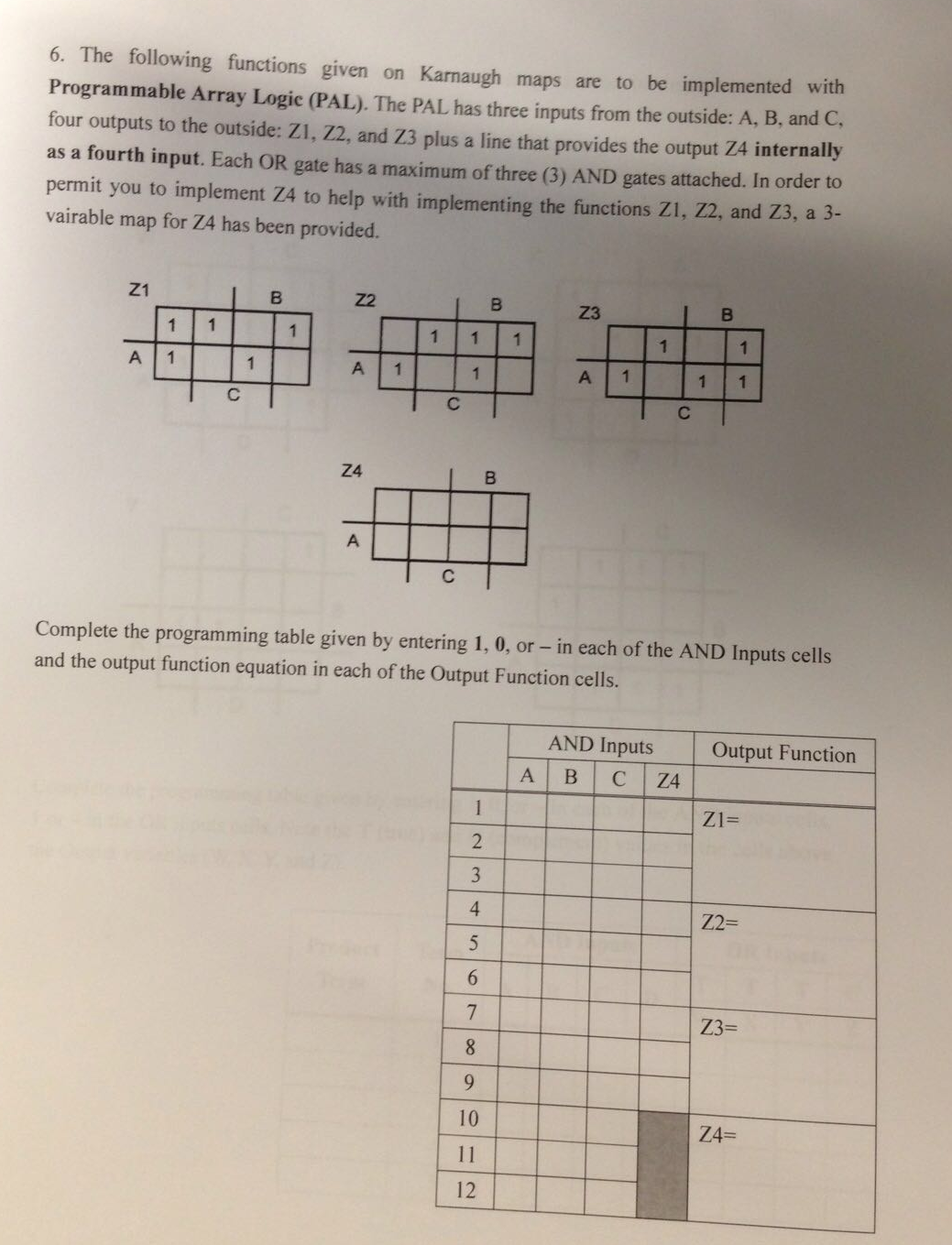 Solved The following functions given on Karnaugh maps are to | Chegg.com