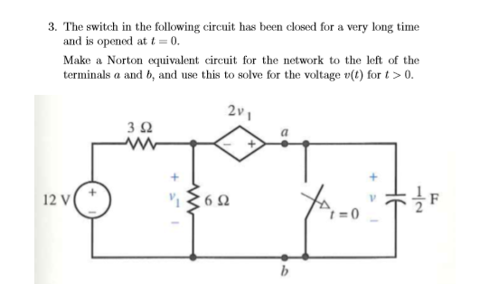 Solved: The Switch In The Following Circuit Has Been Close... | Chegg.com