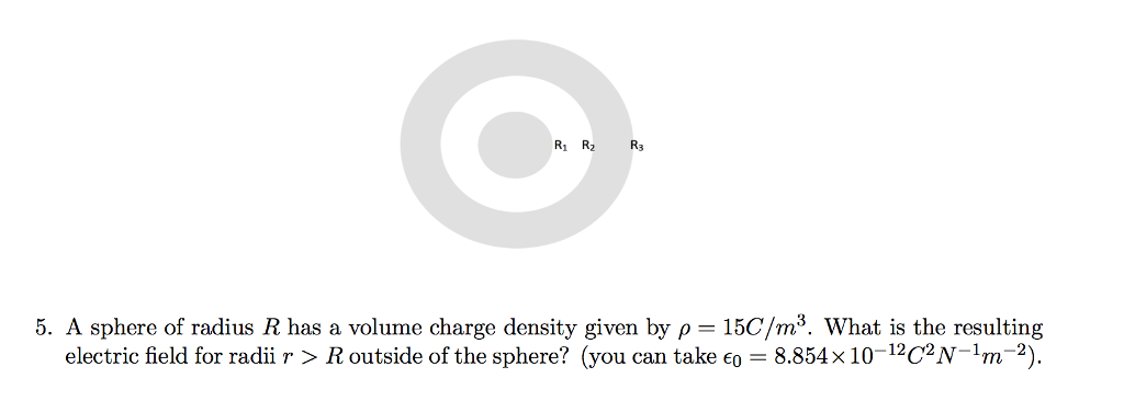 Solved A sphere of radius R has a volume charge density | Chegg.com