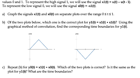 Solved values 0 and 1. To represent the high signal 1, we | Chegg.com