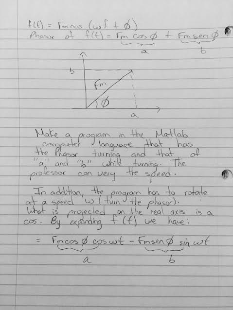 F(t) = cos(wf + {theta) Phasor of f(t) = Fm cos | Chegg.com