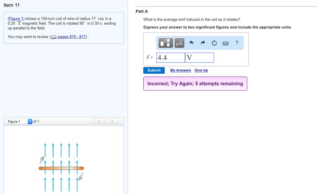 Solved Item 11 Part A Figure 1) shows a 100-turn coil of | Chegg.com
