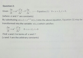 Solved Given partial differential u/partial differential t = | Chegg.com