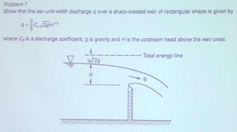 Solved Show that the per-unit-width discharge q over a | Chegg.com